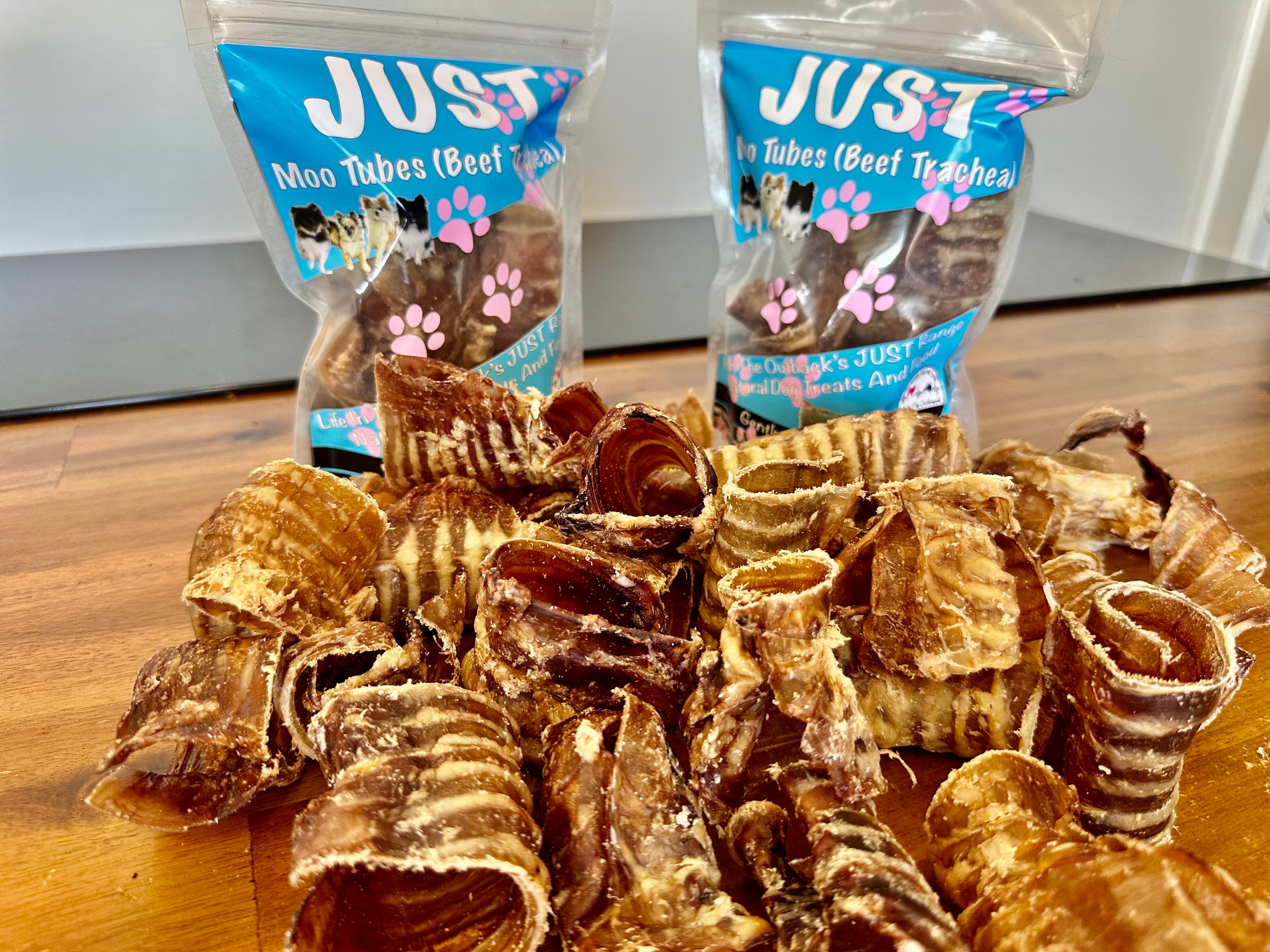 1x Just Moo Tubes ( Beef Trachea ) – Smooch Pooch Essentials